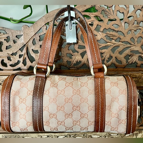 Gucci | Bags | Rare Authentic Vintage Gucci Canvas Mini Boston Papillon ...